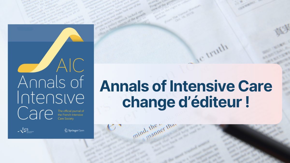 Annals of Intensive Care change d’éditeur ! | SRLF