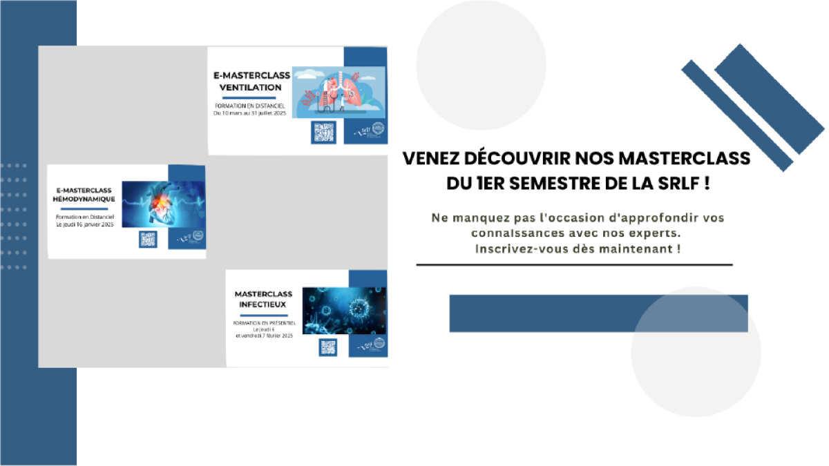 Venez découvrir nos Masterclass du 1er semestre de la SRLF ! | SRLF